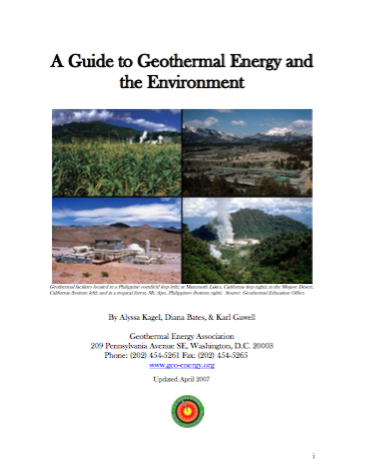 A Guide to Geothermal Energy and the Environment - OurEnergyPolicy