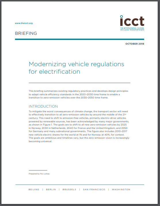 Modernizing vehicle regulations for electrification - OurEnergyPolicy