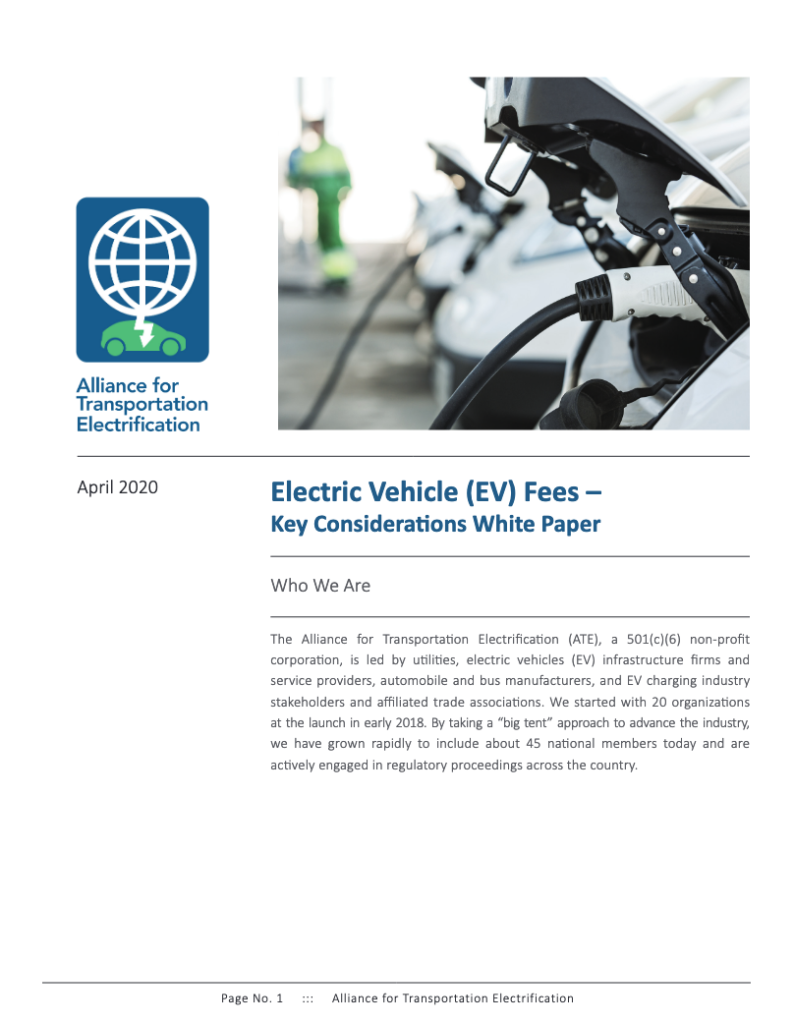 Electric Vehicle (EV) Fees – Key Considerations White Paper ...