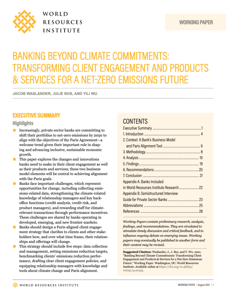 Banking Beyond Climate Commitments: Transforming Client Engagement and ...