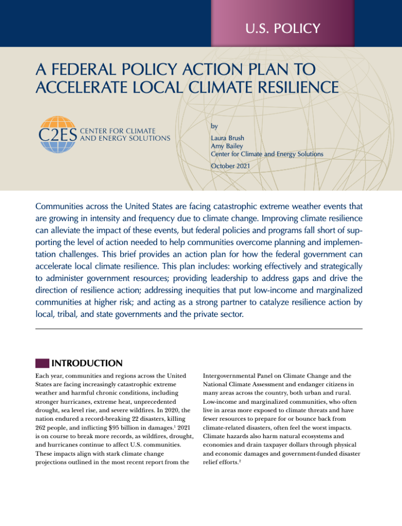 A Federal Policy Action Plan to Accelerate Local Climate Resilience ...