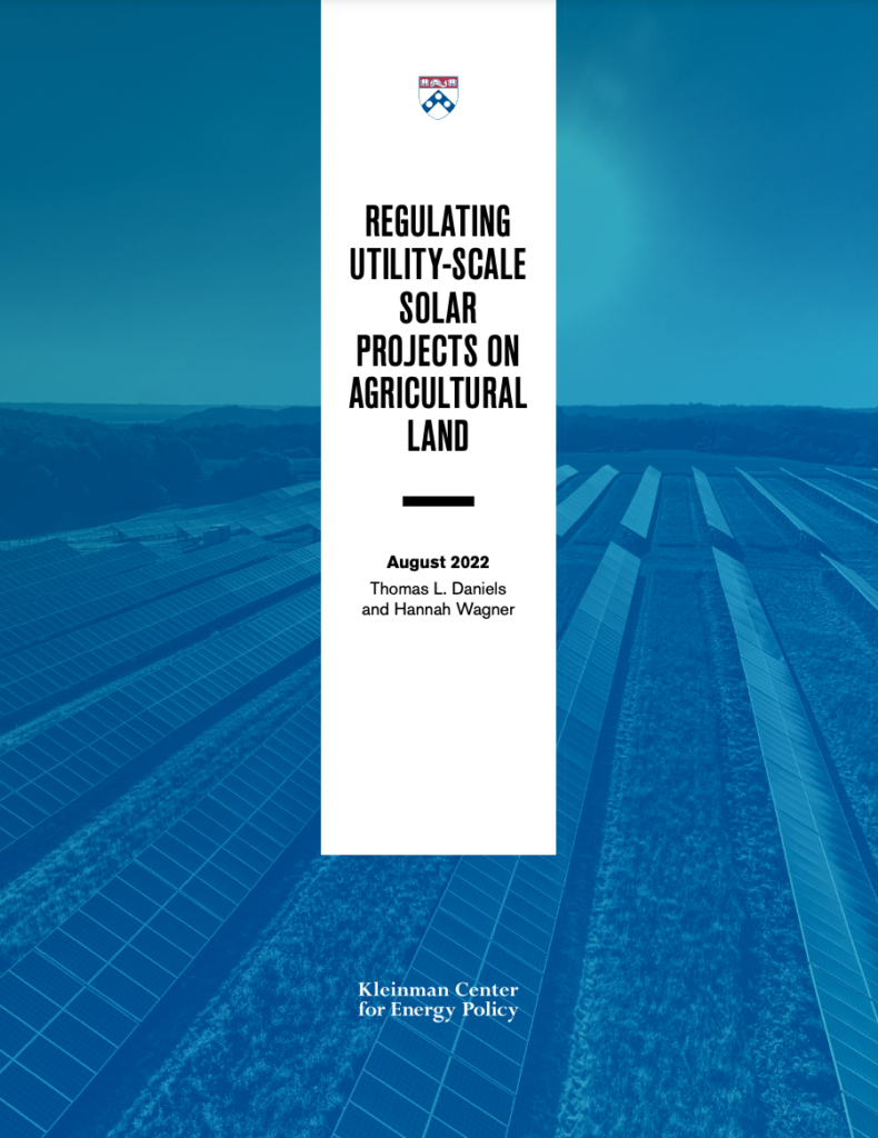Regulating Utility-Scale Solar Projects on Agricultural Land ...