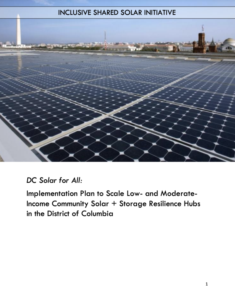 DC Solar for All: Implementation Plan to Scale Low- and Moderate ...