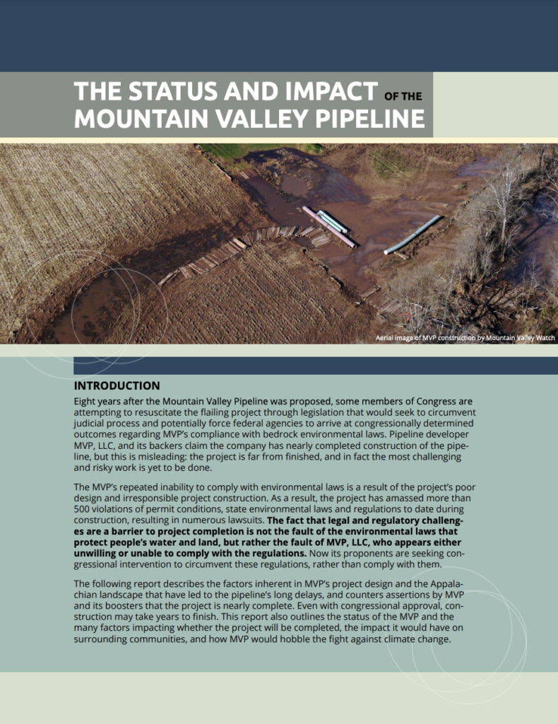 The Status and Impact of the Mountain Valley Pipeline - OurEnergyPolicy