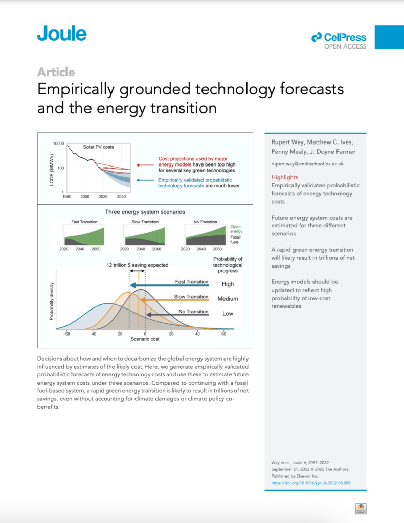 Empirically Grounded Technology Forecasts and the Energy Transition ...