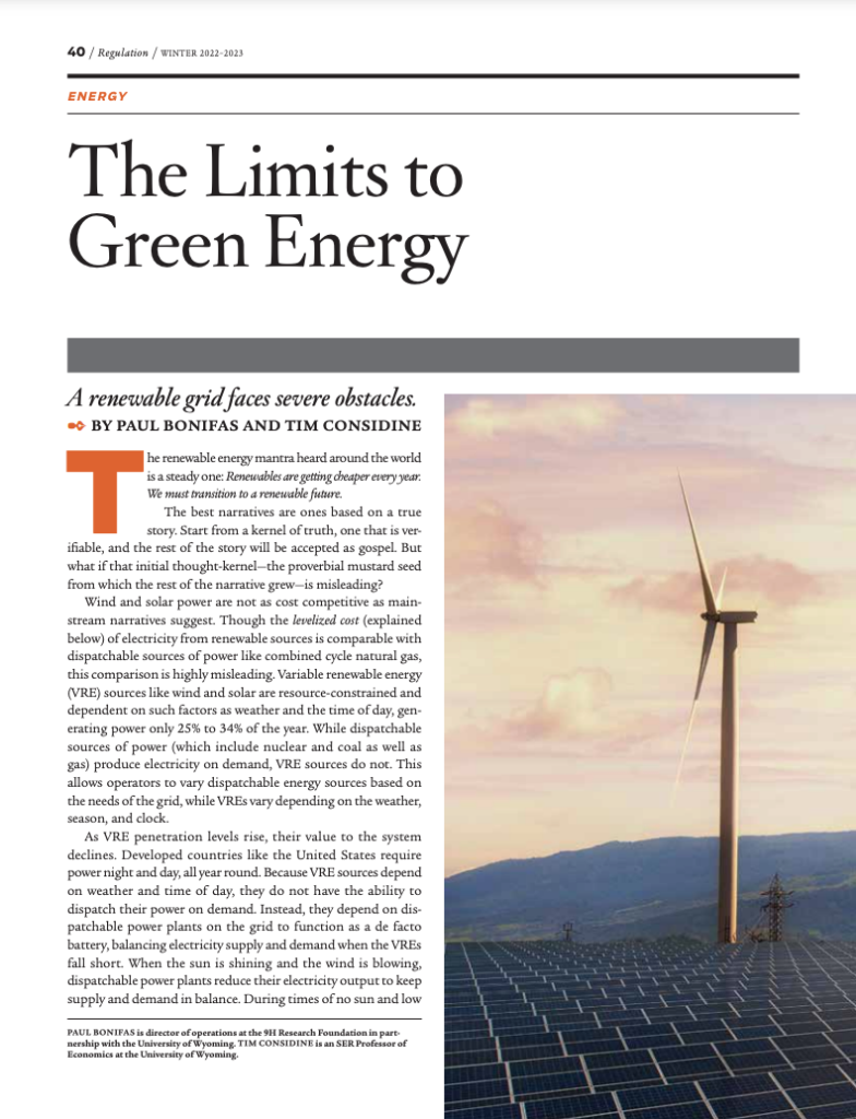 The Limits to Green Energy - OurEnergyPolicy